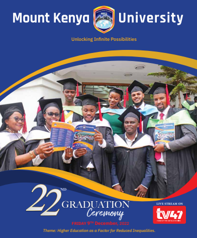 22nd Graduation Booklet - Mount Kenya University