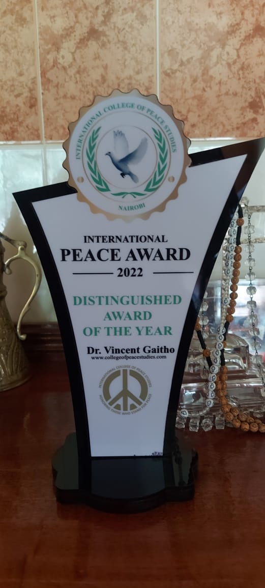 MKU Pro-Chancellor wins International Peace Award - newsline